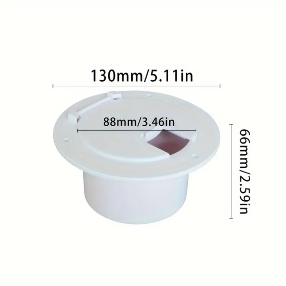 Power Cable Outlet Hatch White - Residual Voltage Technology